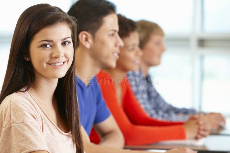 Pupils in a class stock photo. Image of school, desk, book - 4462950