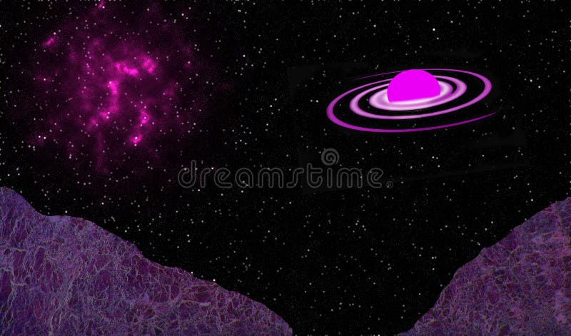 Planet in Celestial Clouds stock illustration. Illustration of heavenly ...