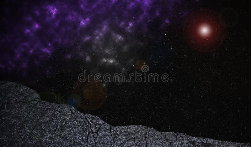 Planet in Celestial Clouds stock illustration. Illustration of heavenly ...