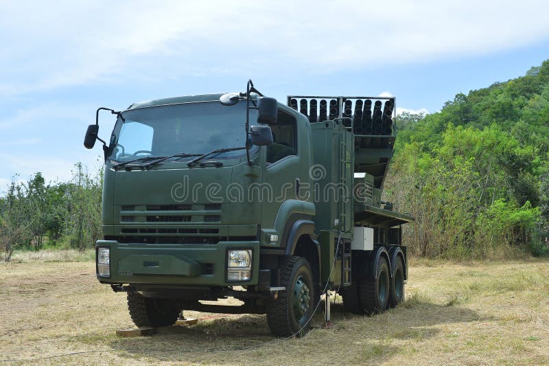 Multi Rocket Launcher System Prepare To Test Stock Image - Image of ...