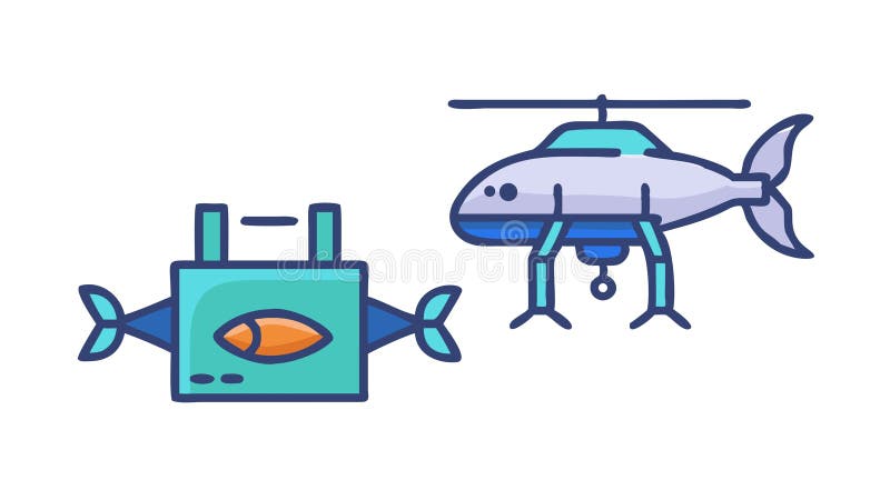 Multi-Rotor Helicopter Drone Icon, Advanced Aerial Tech, Vector Design ...