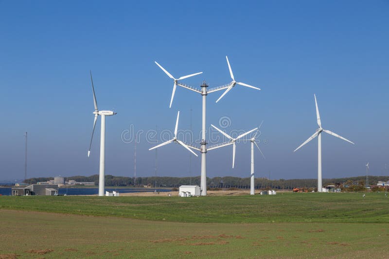 Multi-rotor wind turbine editorial stock photo. Image of electricity ...