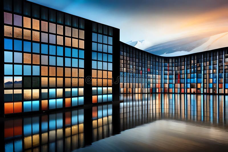 Multi-Screen Video Wall Digital Media Concept. Photo Stock Illustration ...