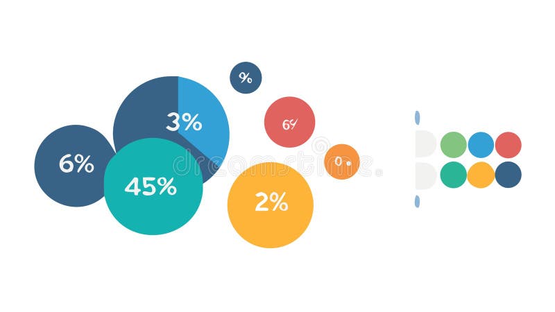 MultiSegment Pie Charts Vector, Data Distribution, Vector Design ...