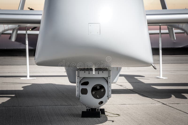 Surveillance Camera Pod Military Drone Stock Image - Image of ...
