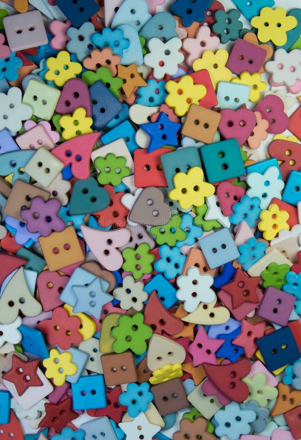 Multi Shape and Colorful Buttons Background Stock Photo - Image of ...