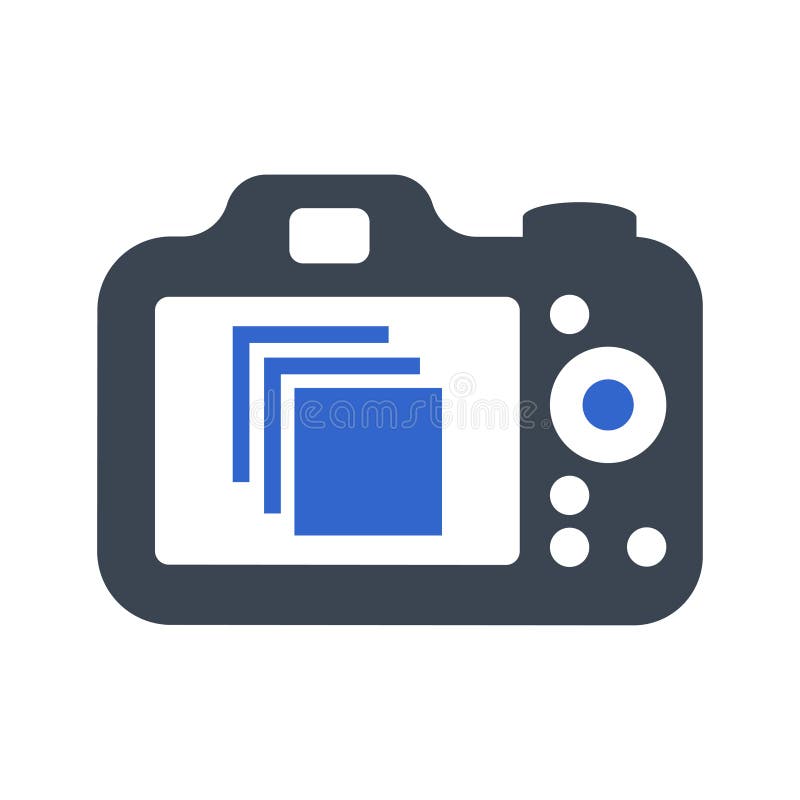 Multi shoot on camera icon stock vector. Illustration of multi - 212679291