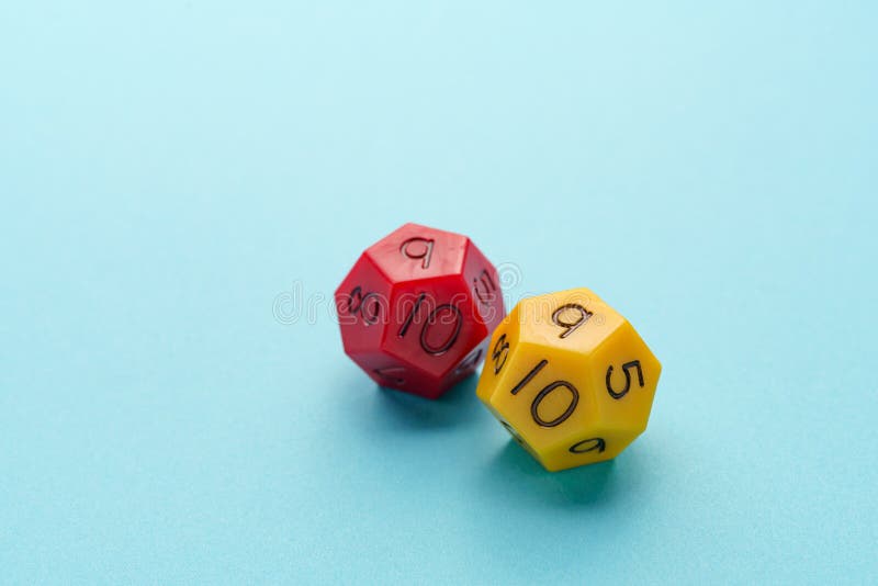 Man with Multi Sided Dice Right Stock Image - Image of numbers, blur ...
