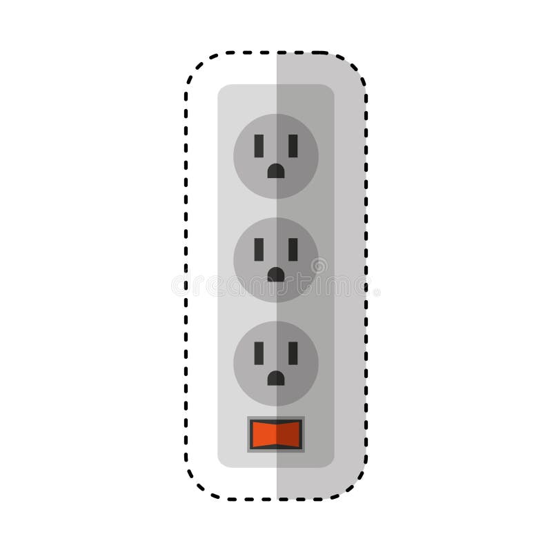 Multi Socket Energy Isolated Icon Stock Illustration - Illustration of ...