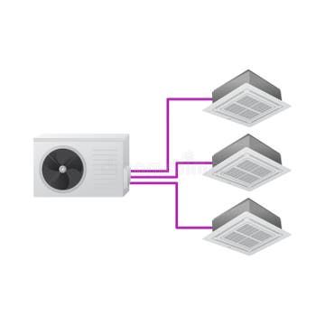 Air Conditioning Multi Split System Stock Illustrations – 83 Air ...