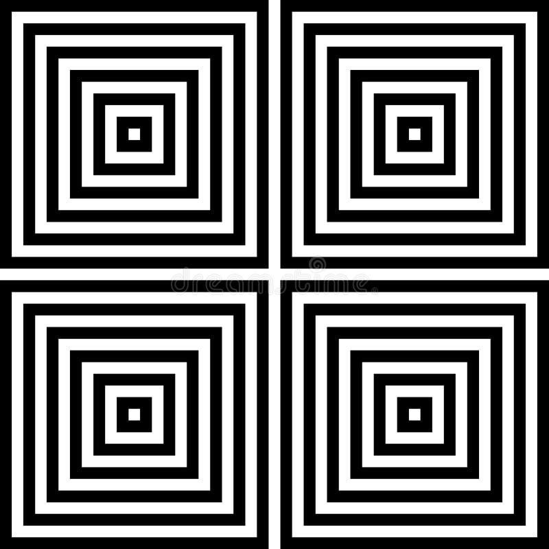 Multi-Square Pattern 4-Up Design with Pattern Tile Swatch Stock Vector ...