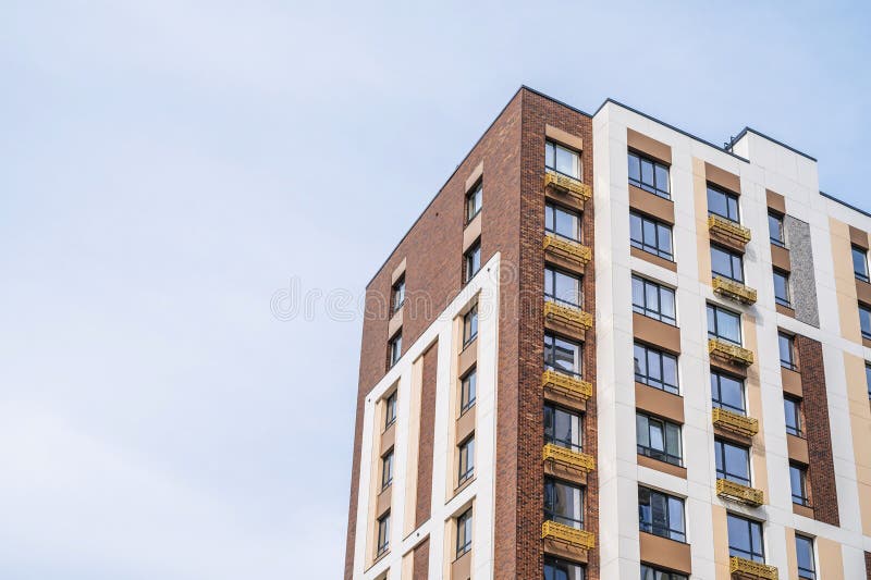 Multi-storey Apartment Building. New Residential Complex in the City ...