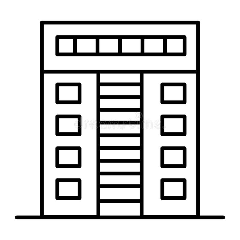 Multi-storey Apartment Line Icon. Architecture Vector Illustration ...