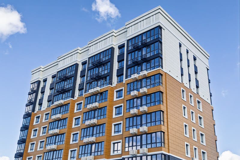 Multi-storey Building Against the Blue Sky Stock Photo - Image of house ...