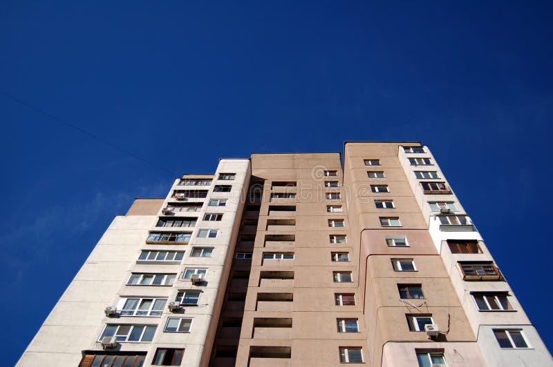 Multi-storey Building from the Bottom Up Stock Photo - Image of evening ...