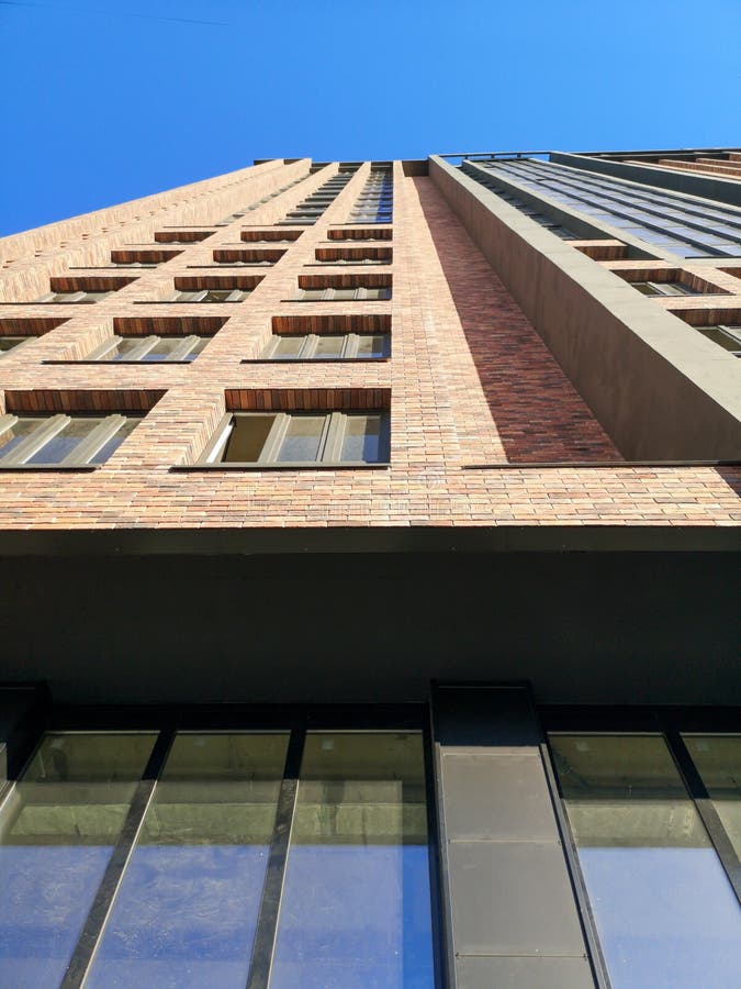 Multi-storey Building Finished with Marble Bricks. Stock Photo - Image ...