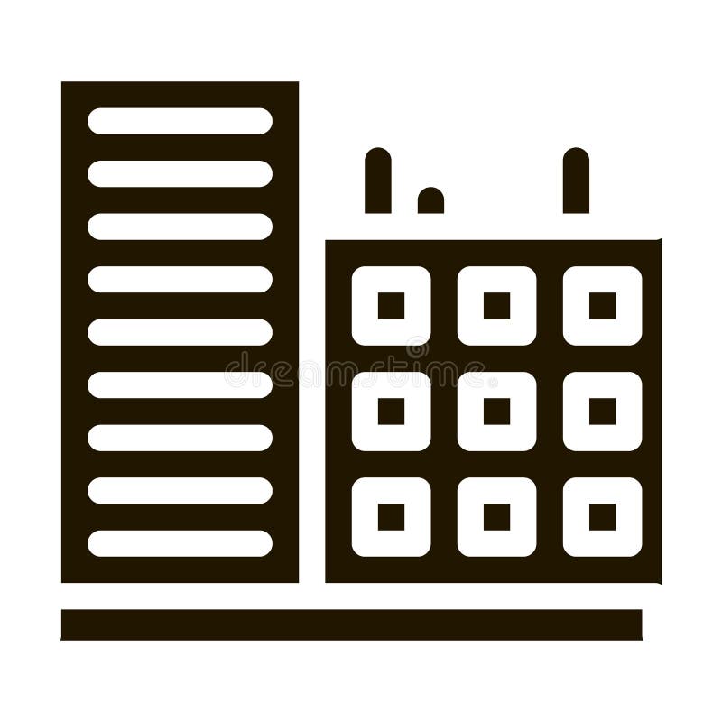 Multi-Storey Building Icon Vector Glyph Illustration Stock Vector ...