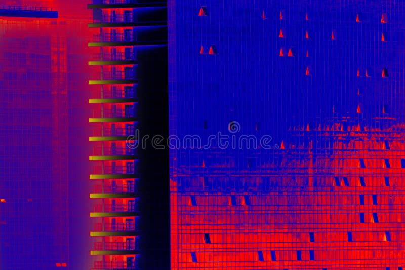 Multi-storey Building Infrared Stock Image - Image of thermique ...