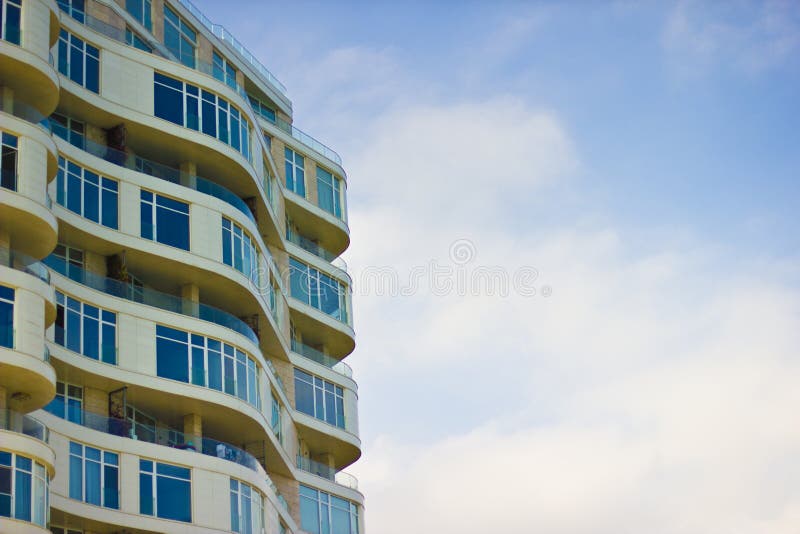 Multi-storey Building with Large Glass Windows Stock Photo - Image of ...