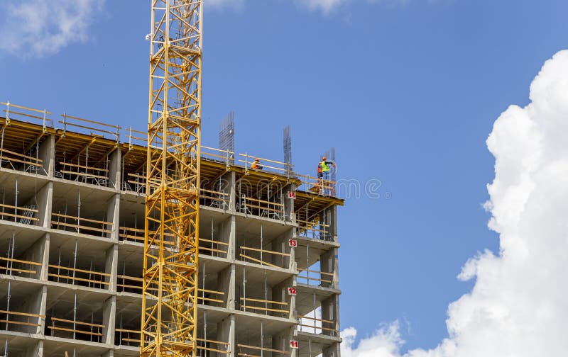 Multi-storey Building Under Construction New Residential Complex ...