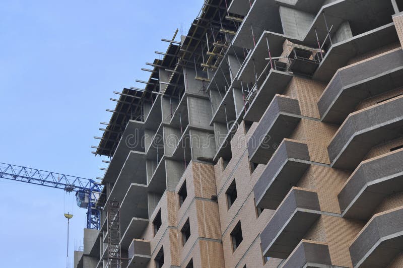 Multi-storey Building Under Construction. Stock Image - Image of ...