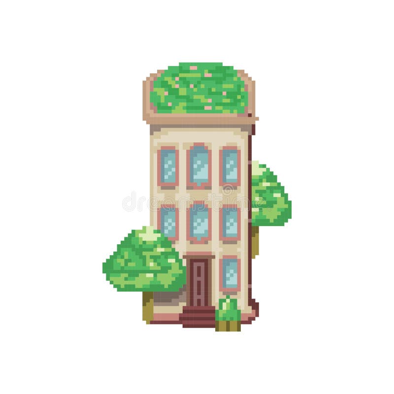 Multi-storey Building. Vector Illustration Decorative Design Stock ...