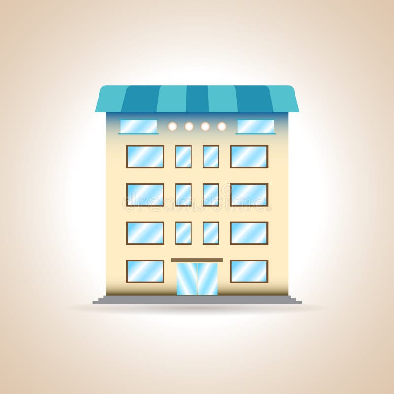 Multi-storey Building. Vector Illustration Stock Illustration ...