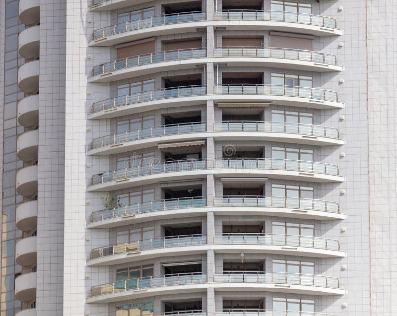 Multi-storey Building with Windows As Background. Text Stock Image ...