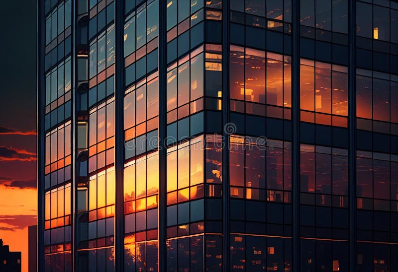 Multi-storey Building from the Windows of Which the Light is on. AI ...
