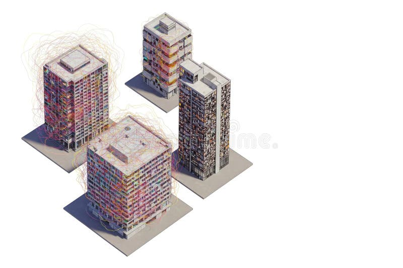 Multi-storey Buildings with Visualization of Digital Flows. Space for ...