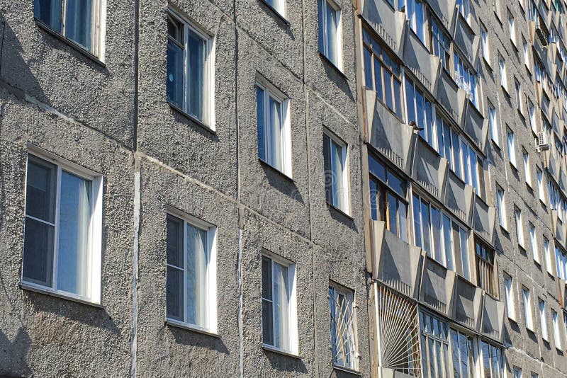 Multi-storey House,part of a Multi-storey Building, Many Windows in the ...