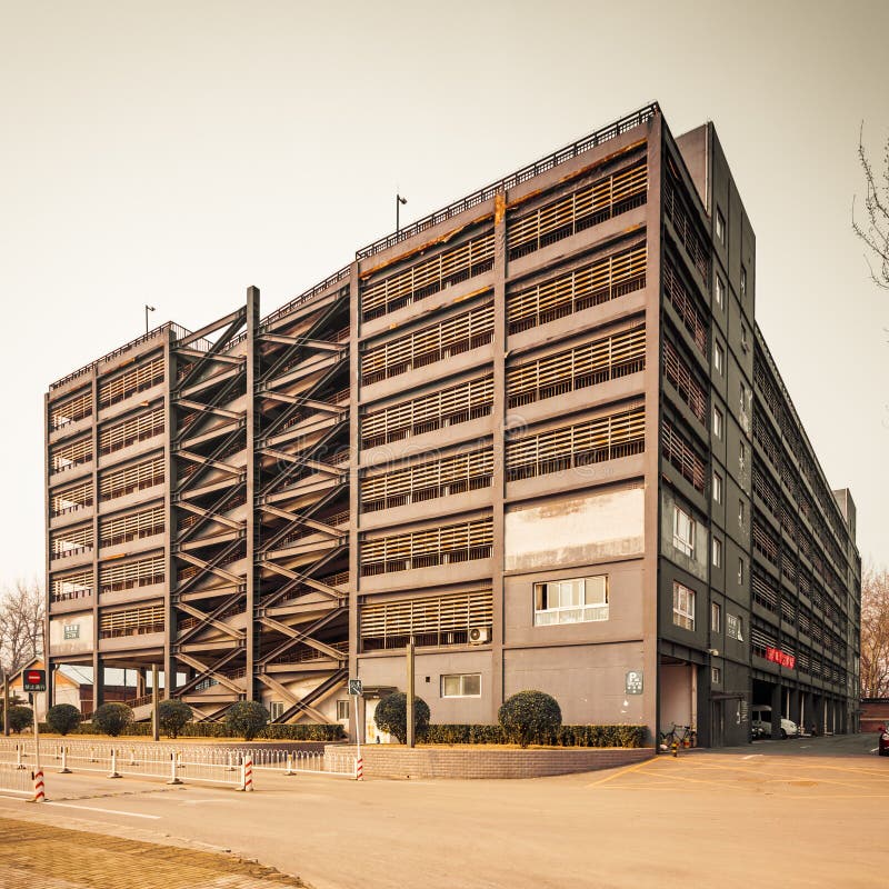 Multi Storey Indoor Parking Building Stock Photo - Image of business ...