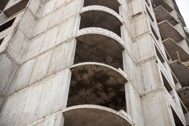 Multi-storey Panel House Under Construction Stock Image - Image of ...