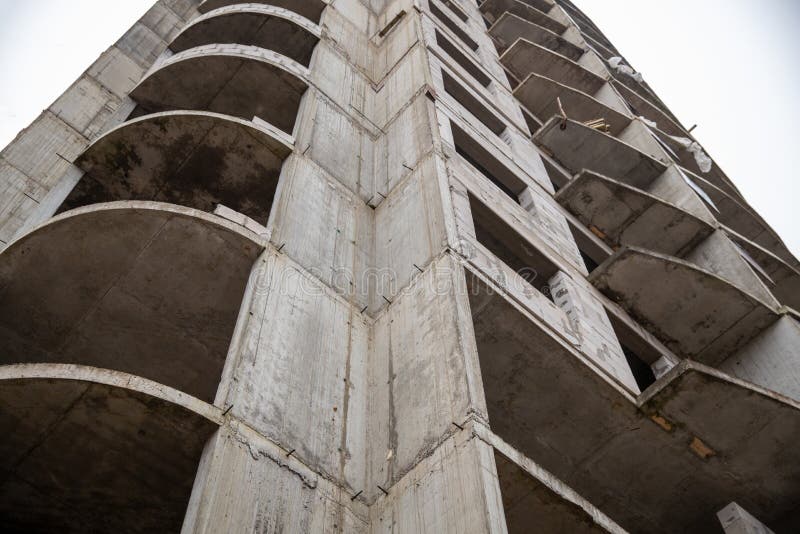 Multi-storey Panel House Under Construction Stock Image - Image of ...