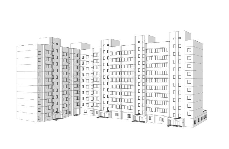 Multi Storey Apartment Sketch Stock Illustrations – 719 Multi Storey ...