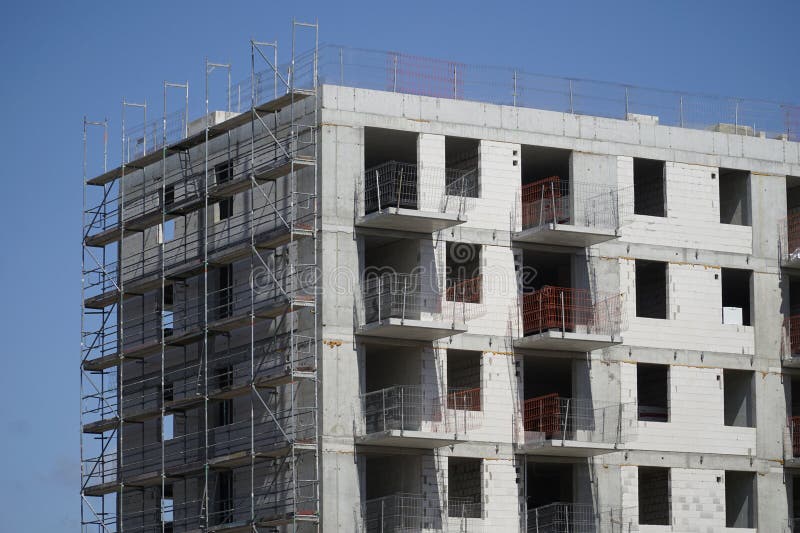 Multi Storey Residential Building Under Construction Stock Image ...