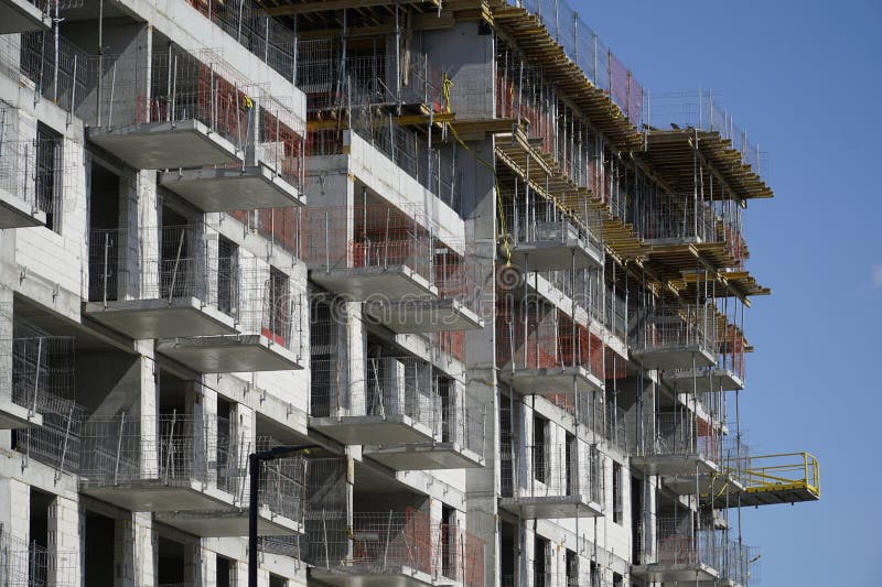 Multi Storey Residential Building Under Construction Stock Photo ...