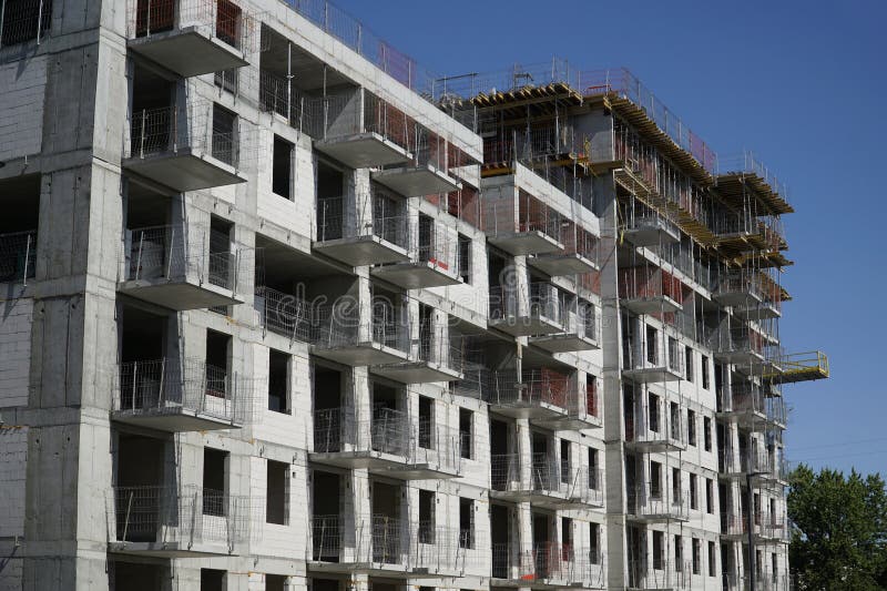 Multi Storey Residential Building Under Construction Stock Image ...