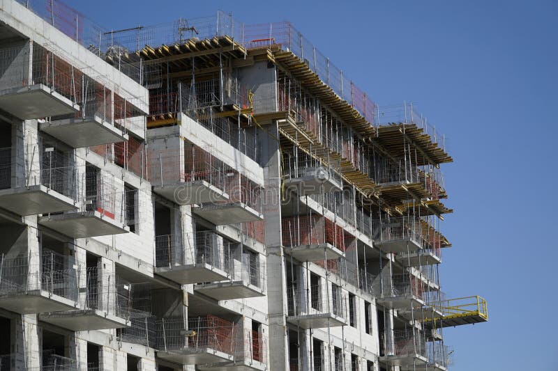 Multi Storey Residential Building Under Construction Stock Image ...