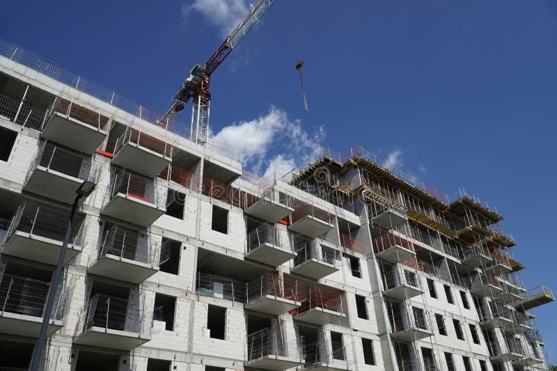 Multi Storey Residential Building Under Construction Stock Image ...