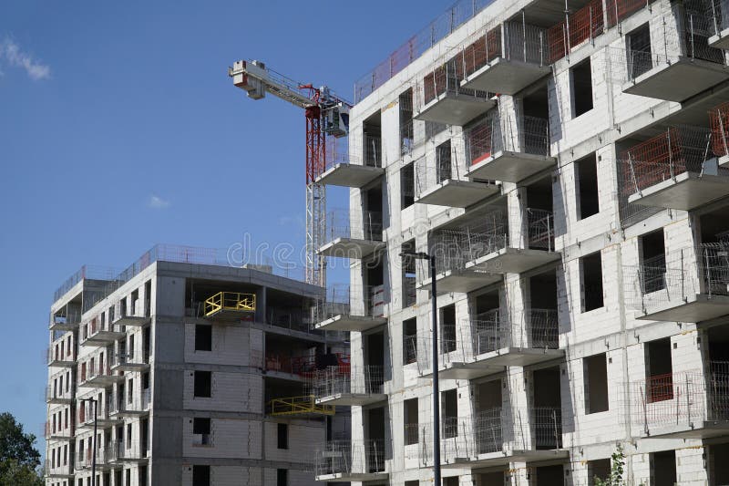Multi Storey Residential Building Under Construction Stock Photo ...