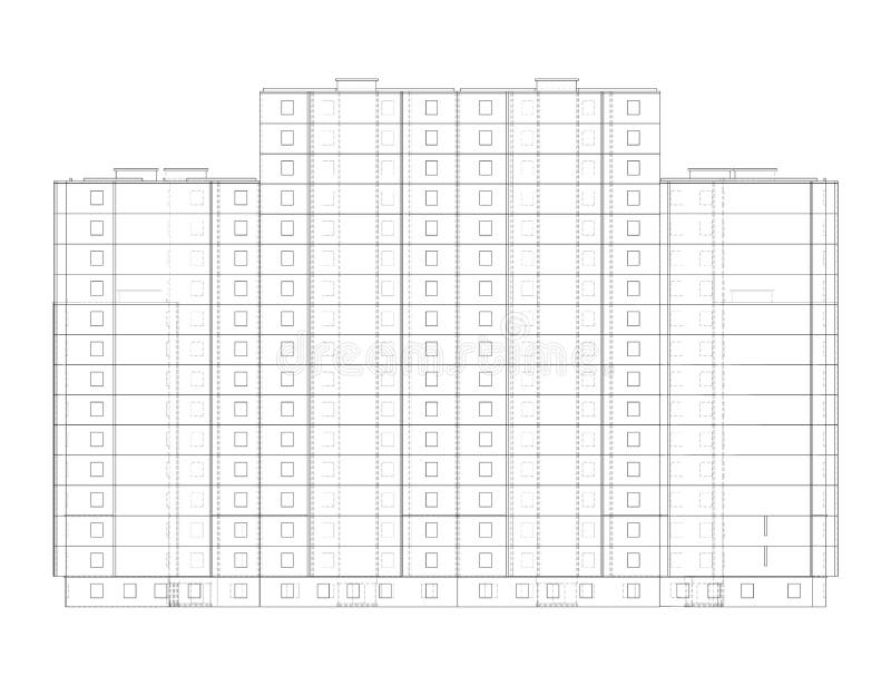 Multi-storey Residential Building Stock Illustration - Illustration of ...
