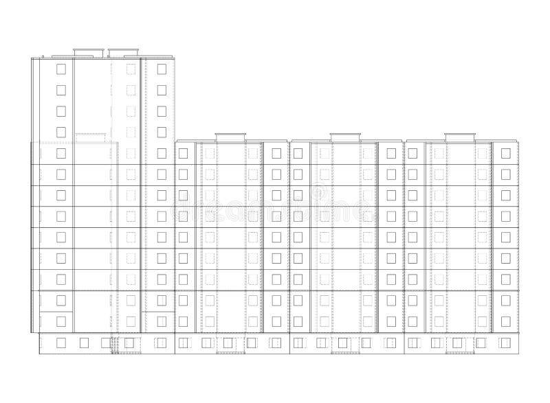 Multi-storey Residential Building Stock Illustration - Illustration of ...