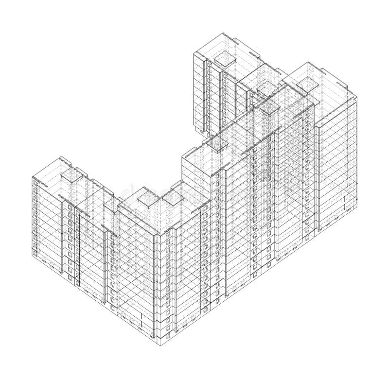 Multi-storey Residential Building Stock Illustration - Illustration of ...