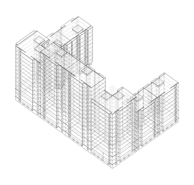 Multi-storey Residential Building Stock Illustration - Illustration of ...