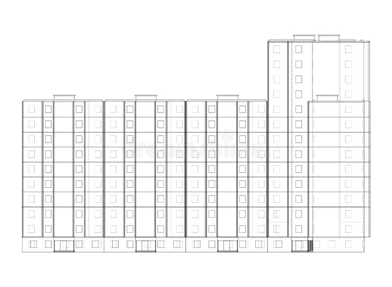 Multi-storey Residential Building Stock Illustration - Illustration of ...