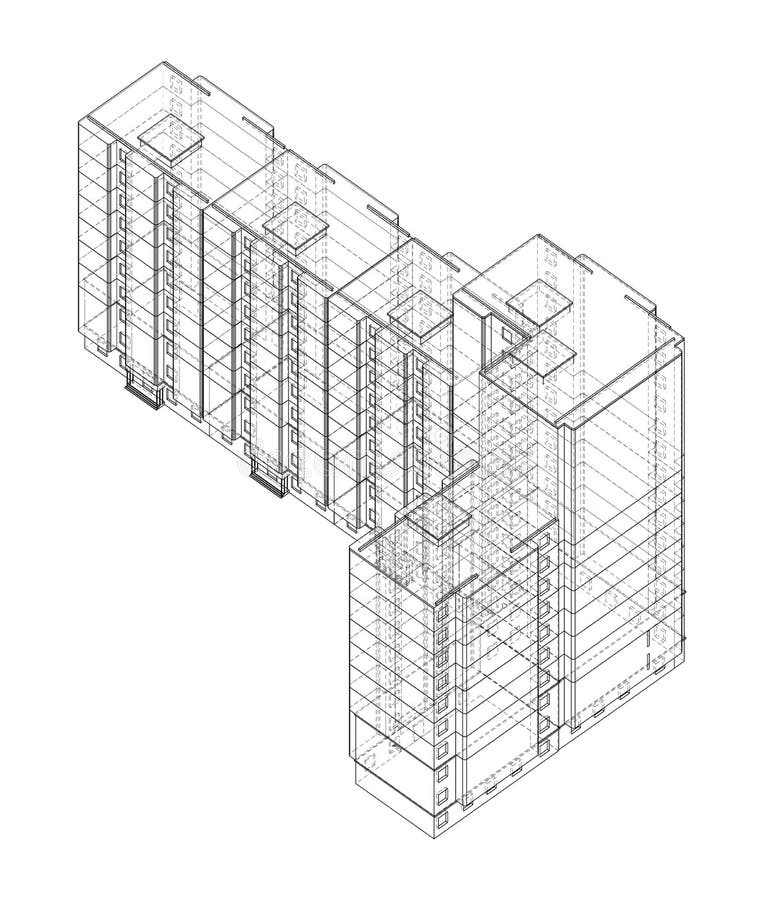 Multi-storey Residential Building Stock Illustration - Illustration of ...