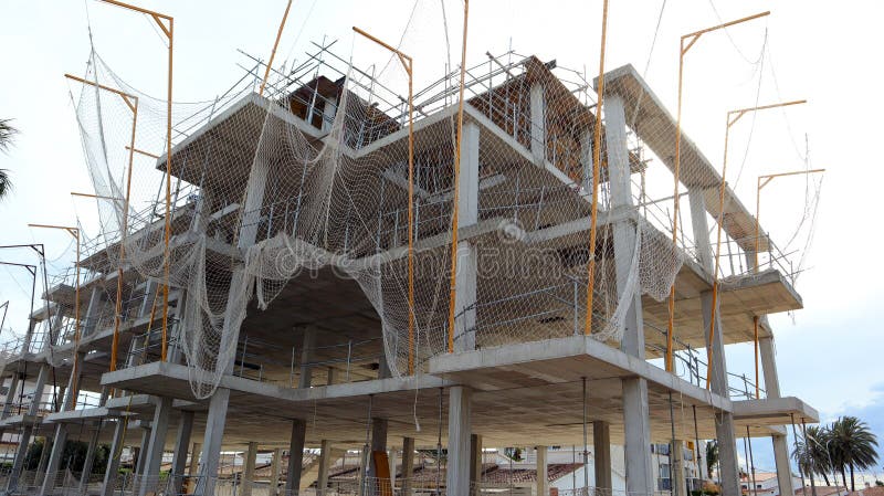 Multi-story Concrete Building is Under Construction, Featuring ...