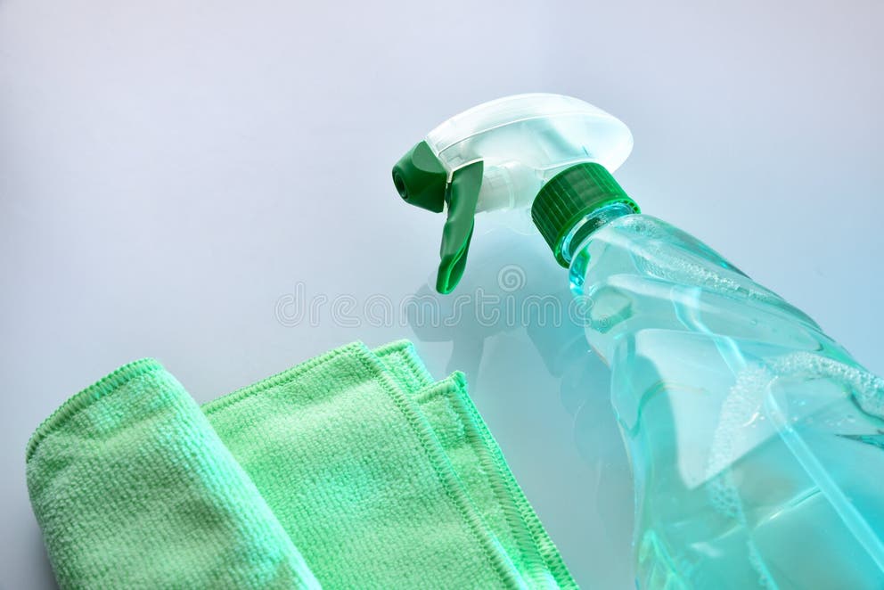 Multi-surface Spray and Cloth Cleaner on a White Reflective Base Stock ...