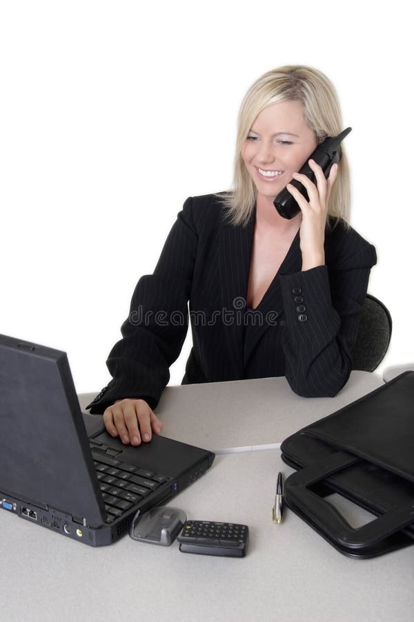 Multi-tasking stock image. Image of fashion, computer, desk - 650133